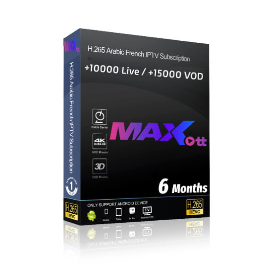 iptv abonnment max ott chaines & vods (6 Mois)